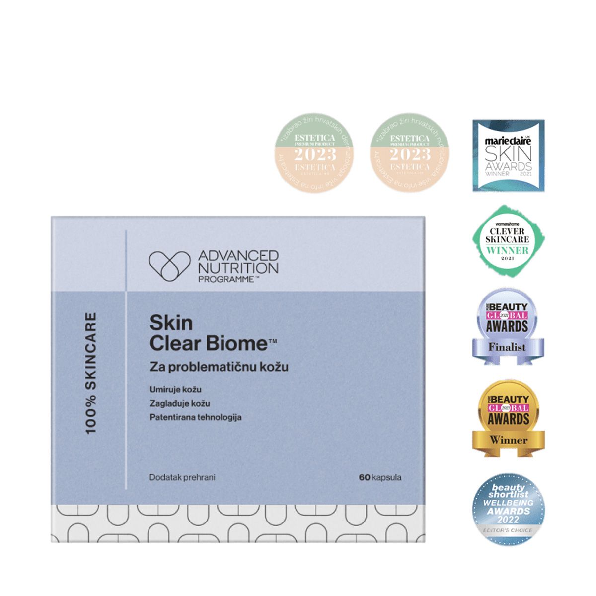 Advanced Nutrition SKIN CLEAR BIOME 60 kapsula, dodatak prehrani