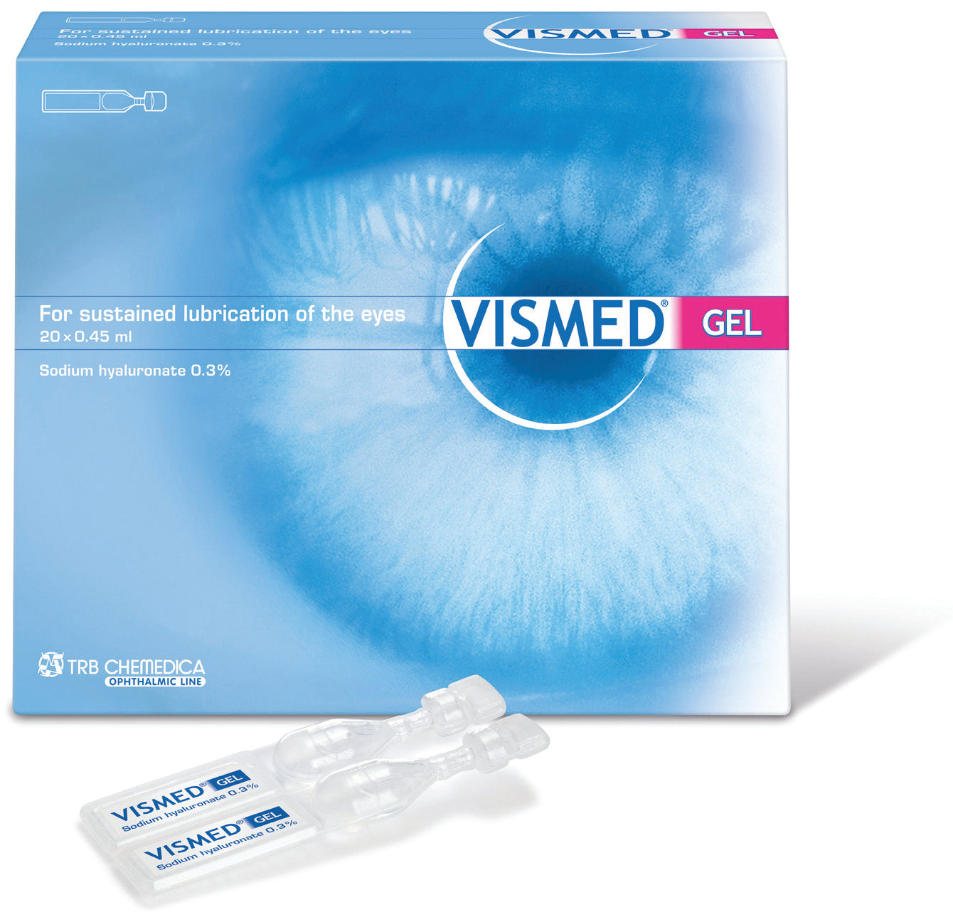 Vismed gel za oči - monodoze 20 x 0,45 ml