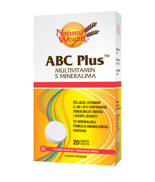 Natural Wealth ABC Plus 20 šumećih tableta, dodatak prehrani