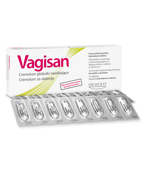 Vagisan Cremolum za vlaženje 16 vagitorija